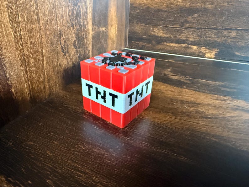 Minecraft TNT Block | 3D Printed PLA Gamer Decor - Etsy