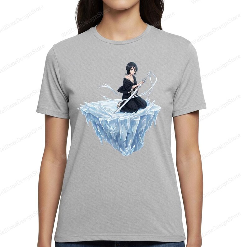 Rukia Kuchiki Anime Print, Bleach Ice Bankai Art, Female Anime Wall ...