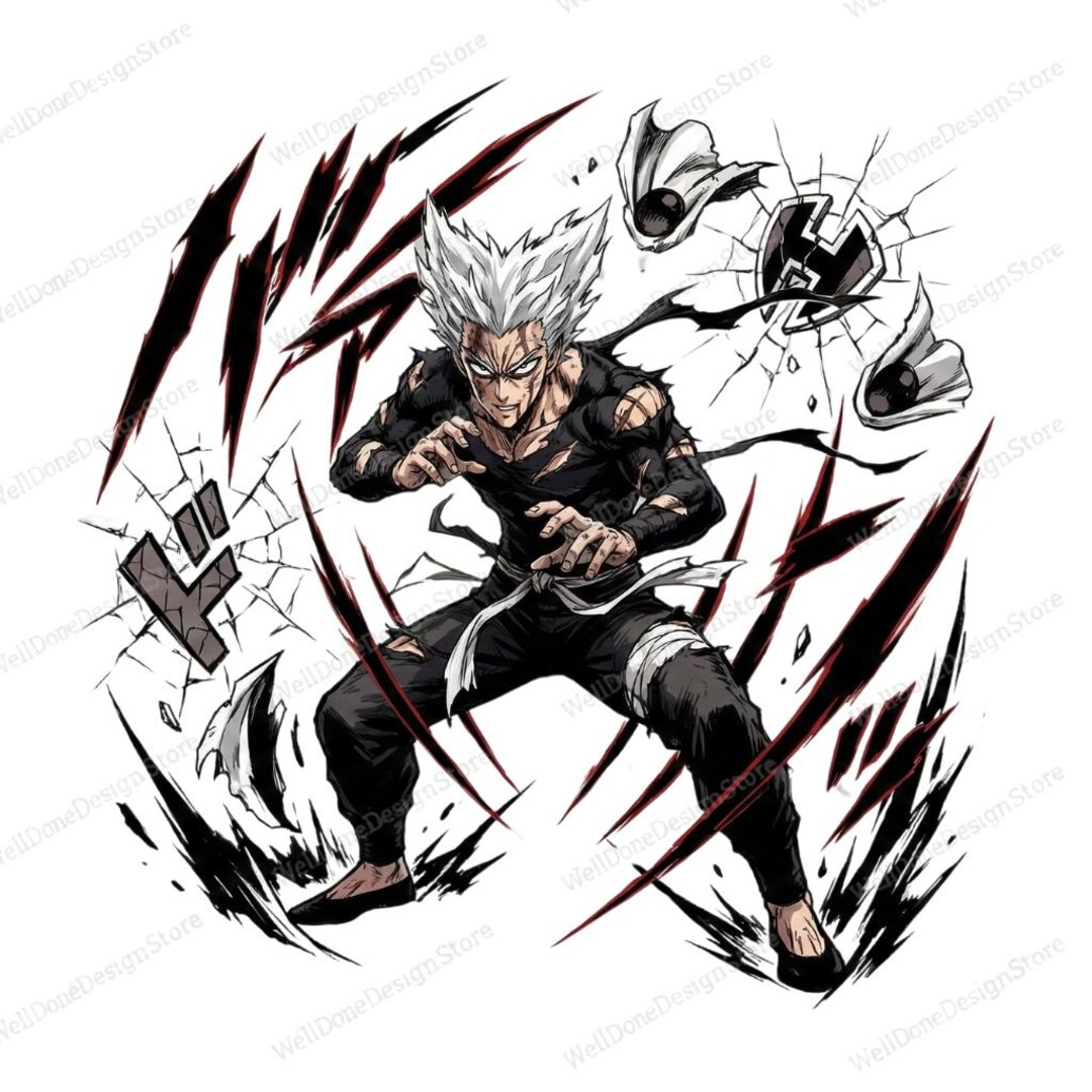 ONE PUNCH MAN Png – Garou Anime Art | High-resolution Printable Design ...