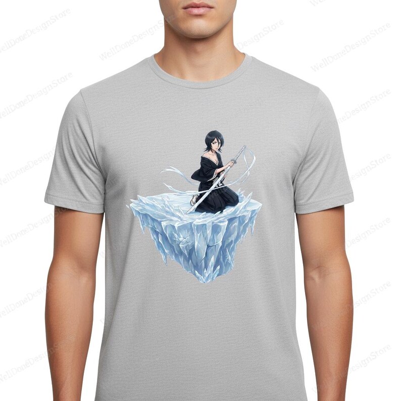 Rukia Kuchiki Anime Print, Bleach Ice Bankai Art, Female Anime Wall ...