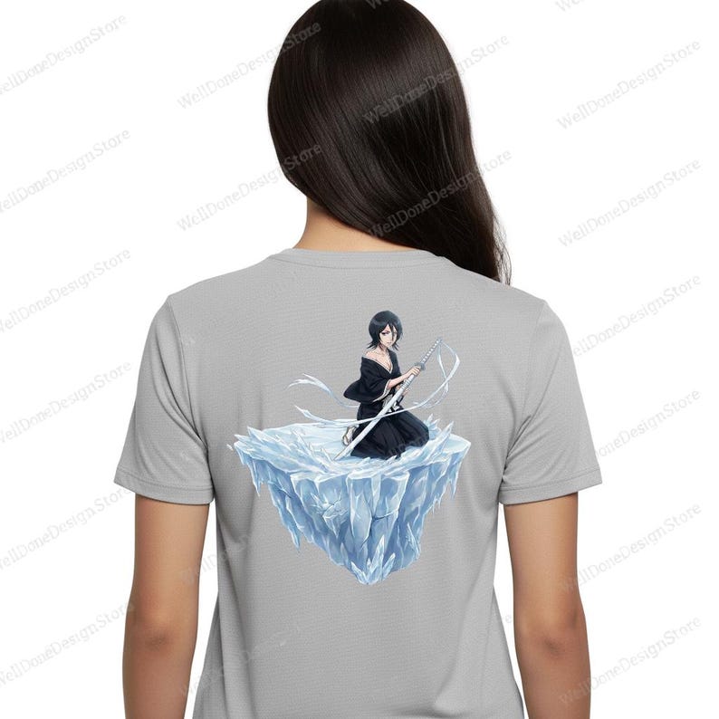Rukia Kuchiki Anime Print, Bleach Ice Bankai Art, Female Anime Wall ...