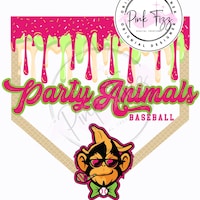 DIGITAL Party Animals PNG SVG Dtf for Cricut Vinyl Heat Press Baseball ...