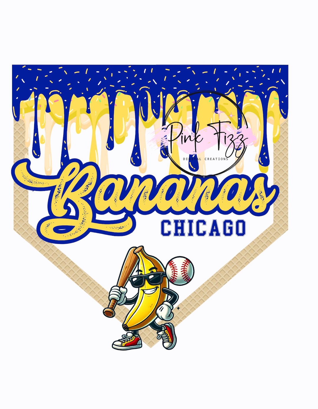 Chicago Bananas | Chicago | Let's Go Bananas PNG | Bananas Baseball ...