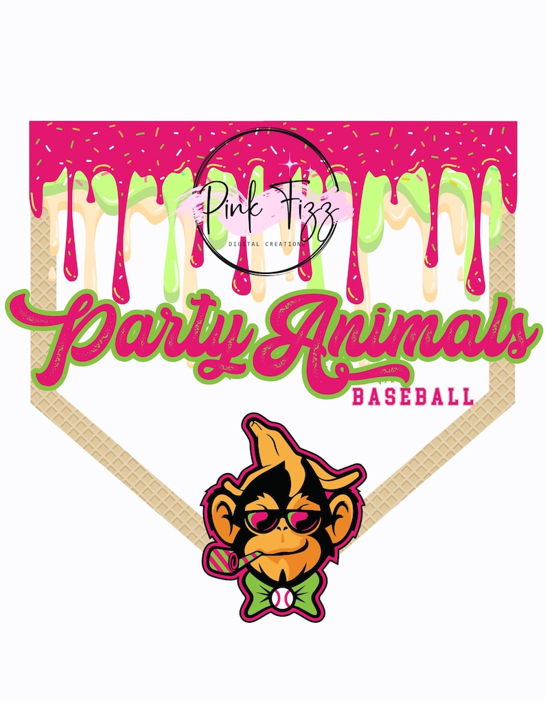Party Animals PNG | Bananas Baseball | Bananas | Baseball | Drippy ...