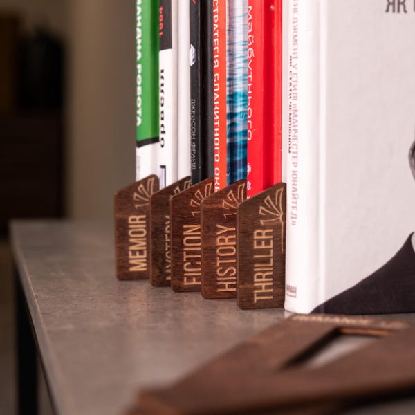 Bookshelf Dividers - Etsy