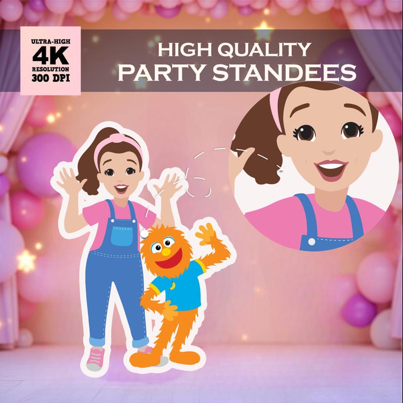 Printable Ms Rachel Standee Cutouts, DIY Birthday Party PNG Clipart ...