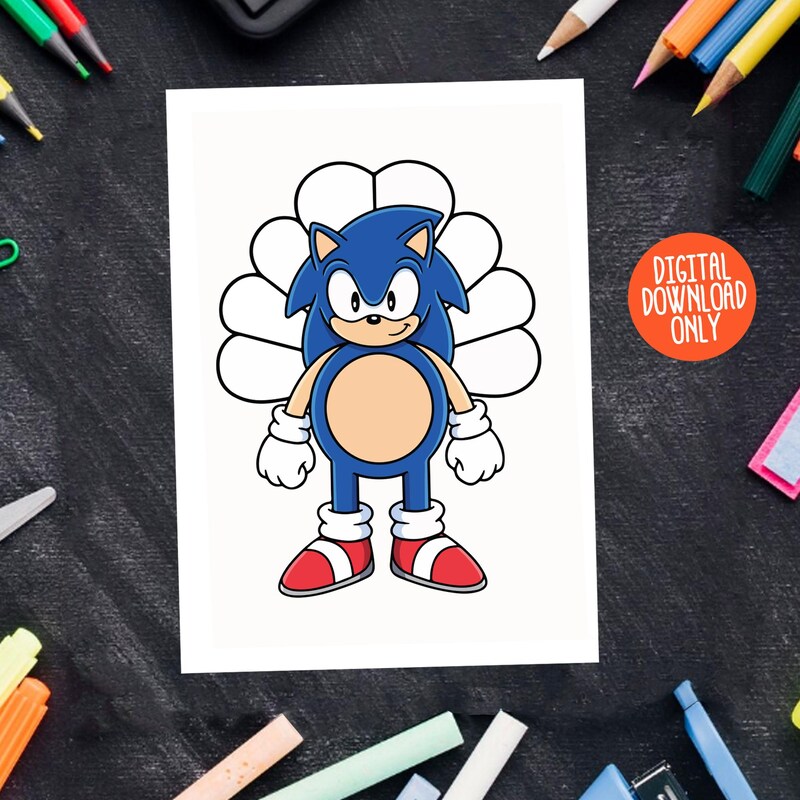 Sonic Turkey Template - Etsy