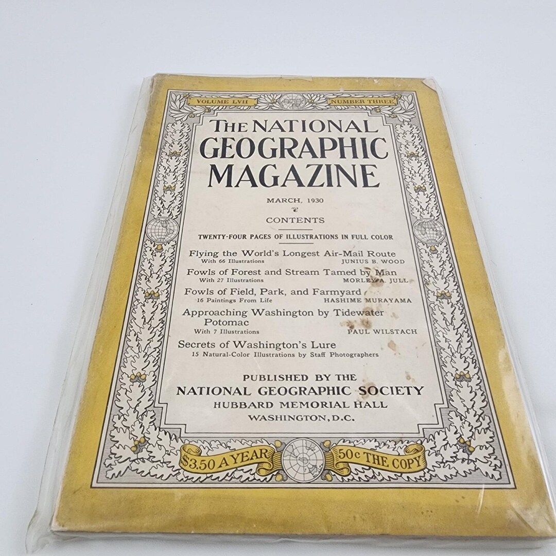 National Geographic Magazine March 1930 No Insert - Etsy