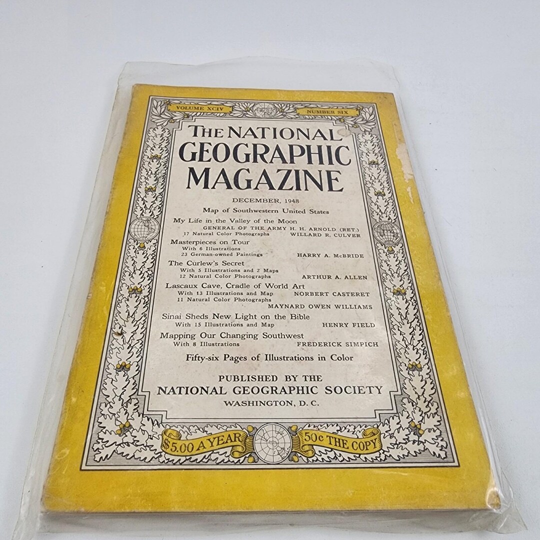 National Geographic Magazine December 1948 No Insert - Etsy