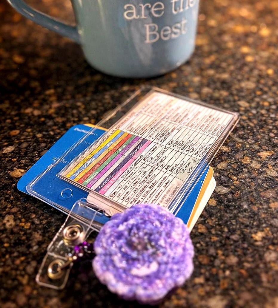 Customizable Nurse Badge Reference Card | Hospital Lab Values & Phone ...
