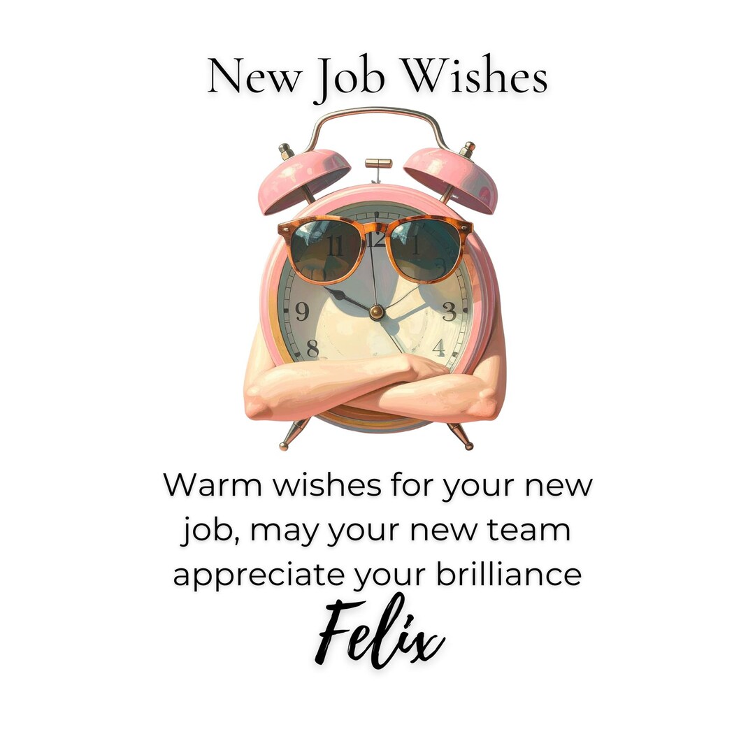 Funny New Job Card for First Day at Work Celebrate A Career Move With ...
