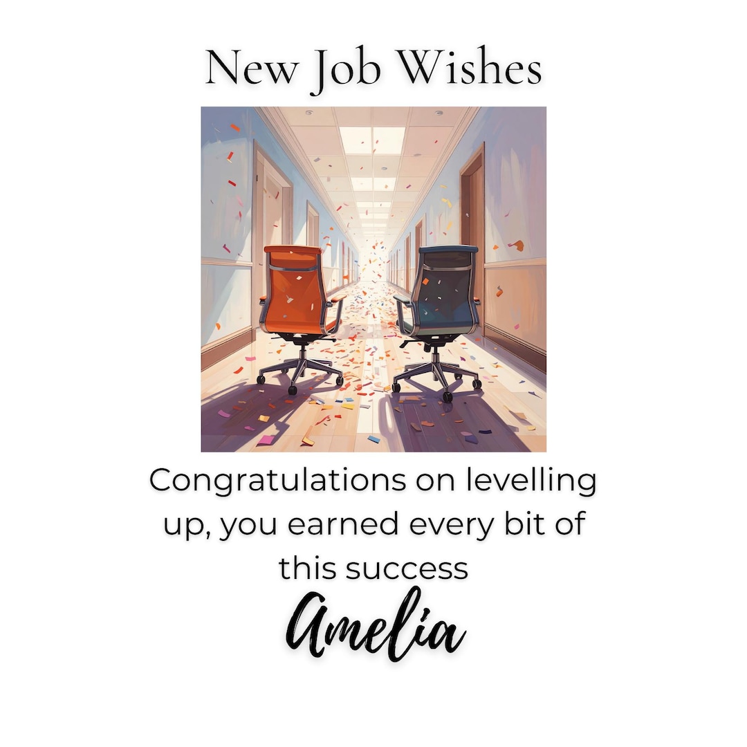 Funny New Job Card With Office Humor Celebrate A Fresh Start and Career ...