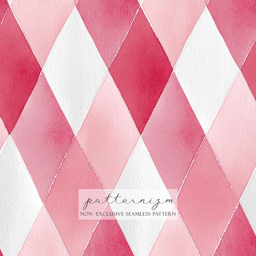 Pink Argyle Seamless Pattern Digital Download – Preppy Harlequin ...