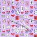 Coquette Seamless Pattern – Floral Frames With Red Bows on Lavender ...
