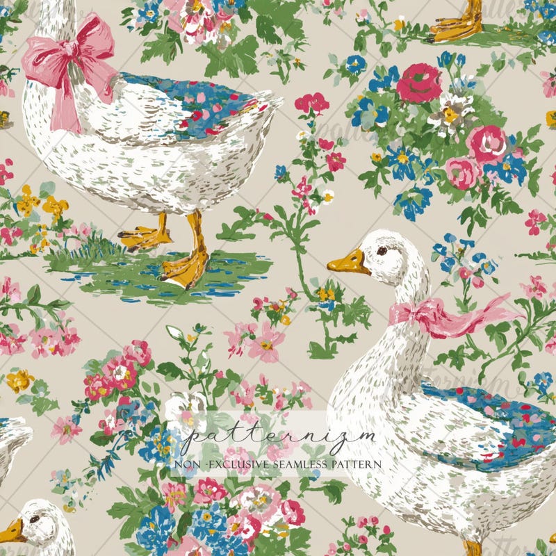Vintage Wallpaper Baby Goose - Etsy UK