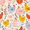 Checkered Bunny Rabbit Seamless Pattern Digital Download | Hand Drawn ...