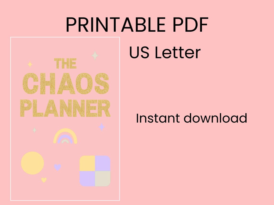 Chaos Planner Pages | US Letter Planning Printable | Instant Download ...