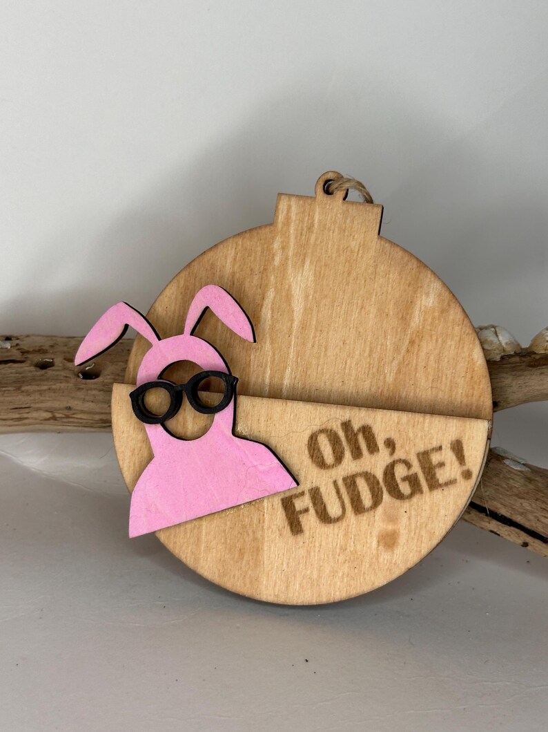 Oh Fudge Bunny and Glasses Gift Card Christmas Ornament – Cozy Handmade ...