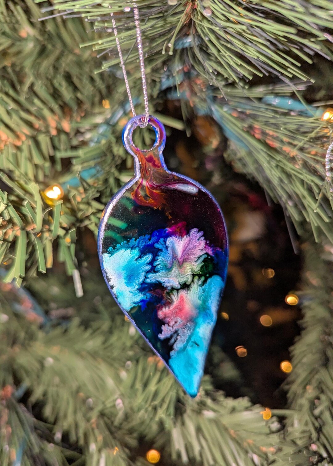 Sapphire Splash Resin Ornament Set ( 5 Pieces) - Etsy