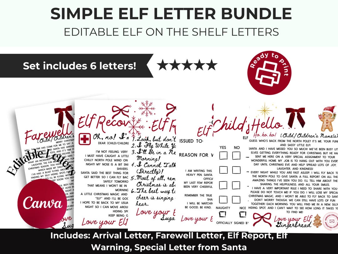 Personalized Elf Arrival Letter | Editable Christmas Printable - Etsy