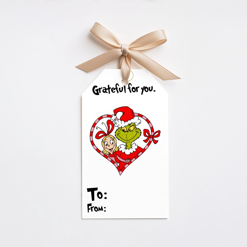 Printable Grinch Christmas Gift Tag Set (instant Download) - Etsy