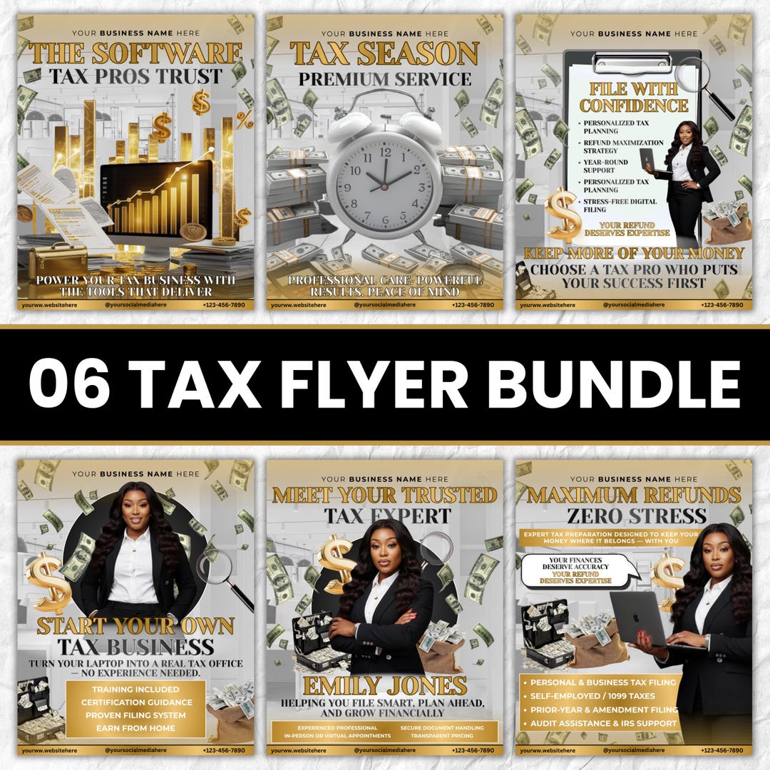 Tax Refund Flyer Template, Tax Flyer, Modern Tax Season Flyer, Editable ...