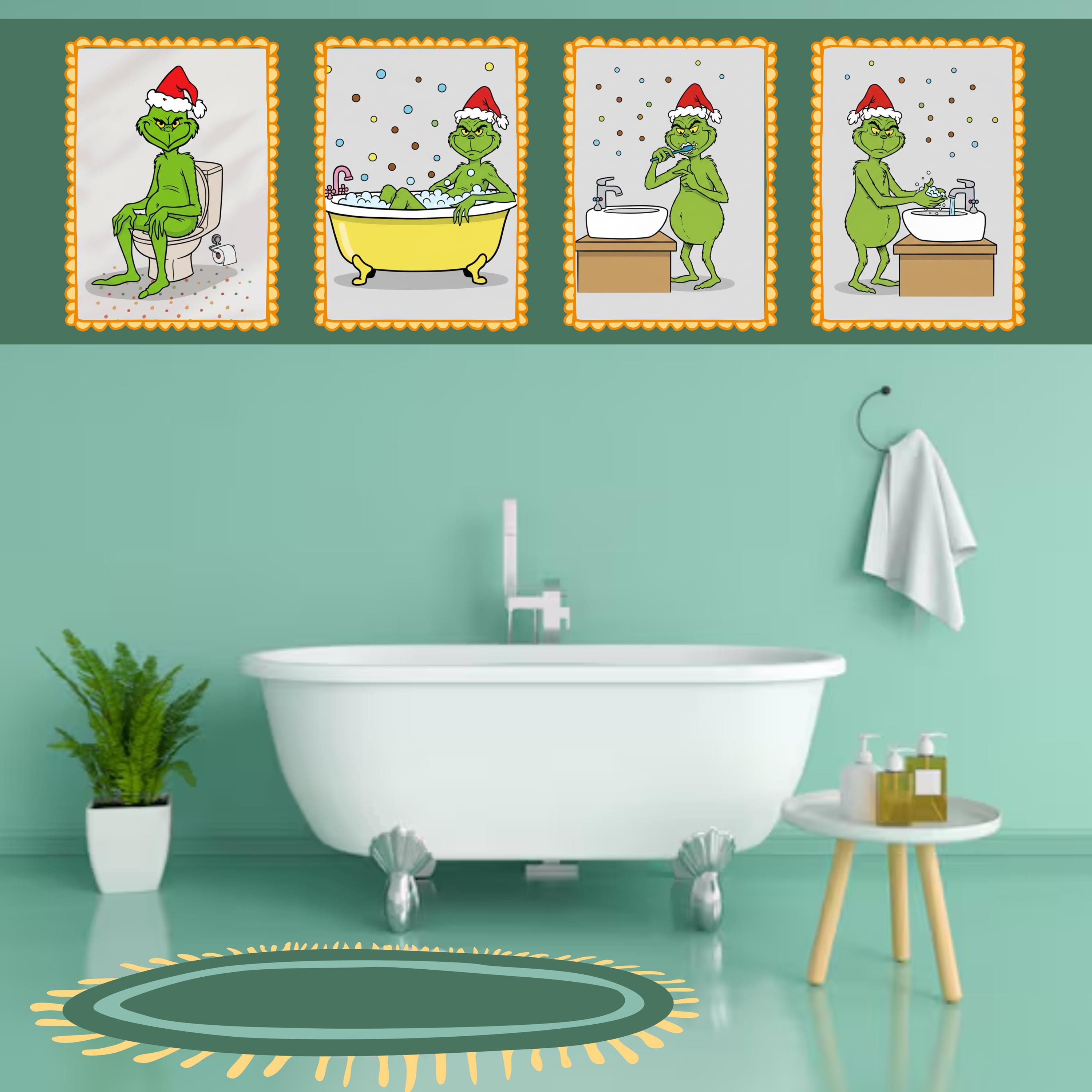 Grinch Bathroom Art Grinch Life Digital Download - Bathroom Print Set ...