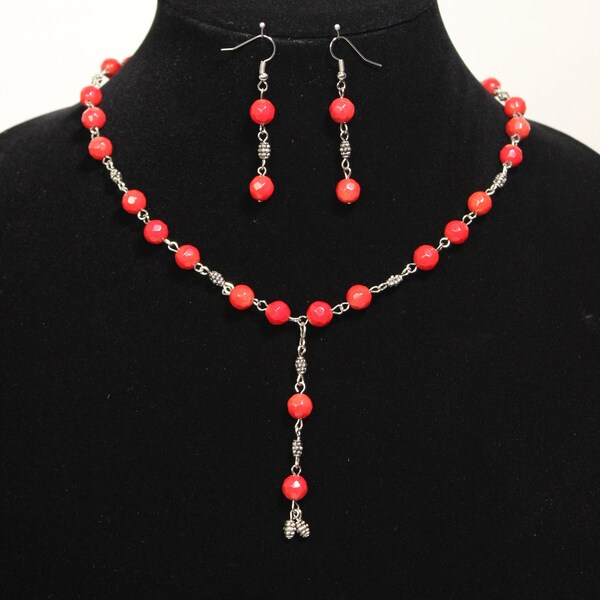 Red Jewelry Set - Etsy