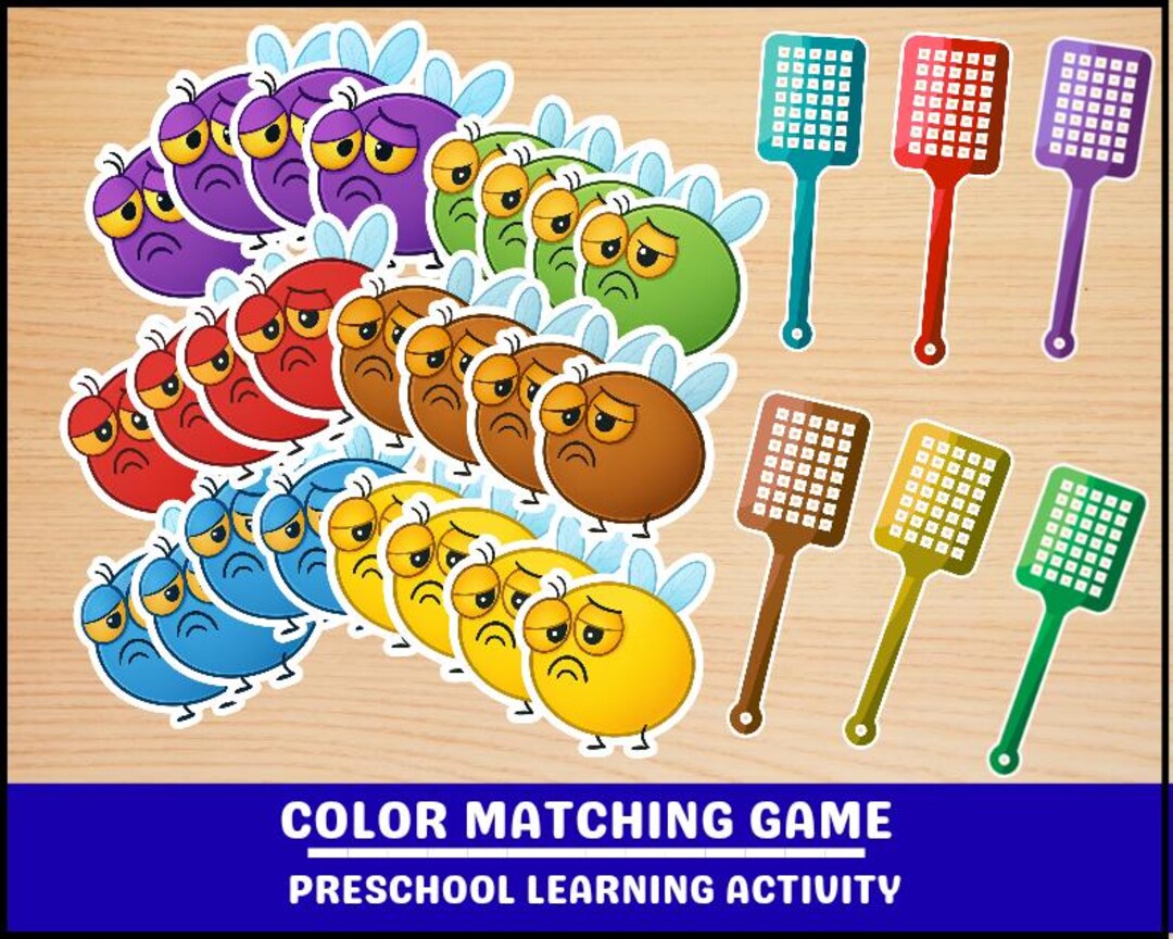 Color Matching Game for Kids | Bug Swatter Color Sorting Activity ...