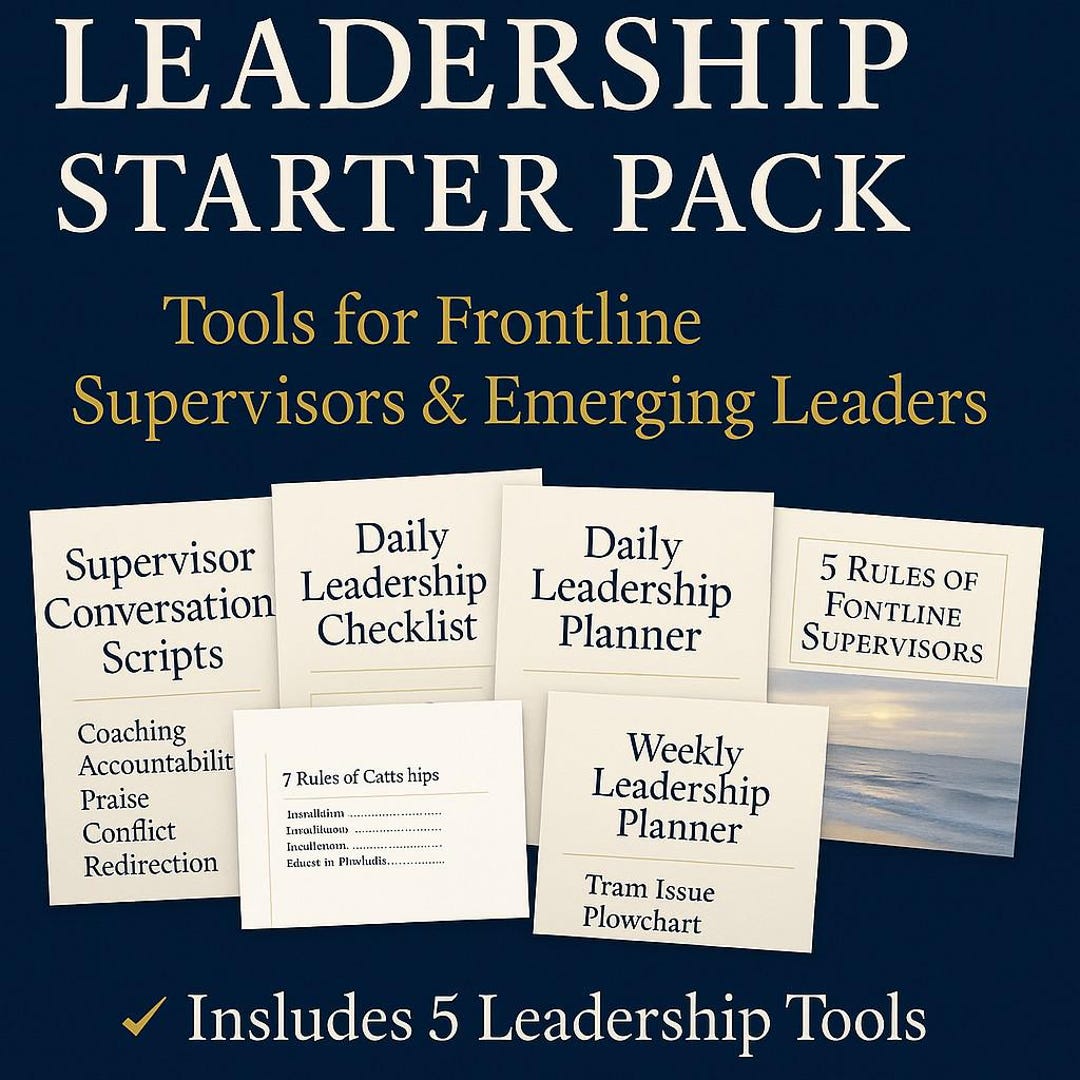 Leadership Starter Pack for Supervisors | Coaching Scripts, Leader ...