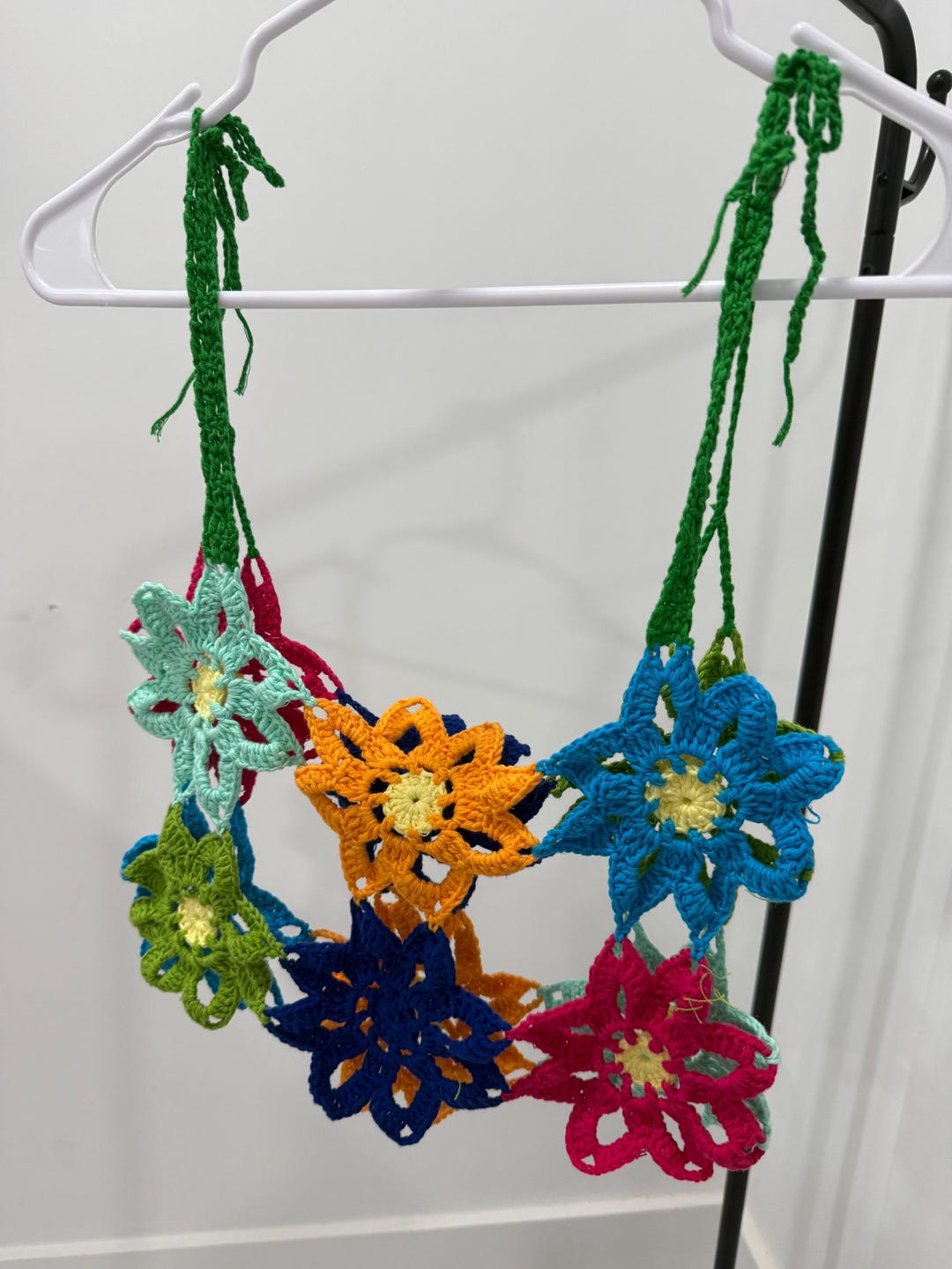 Caribbean Boho Crochet Flower Halter Top - Etsy