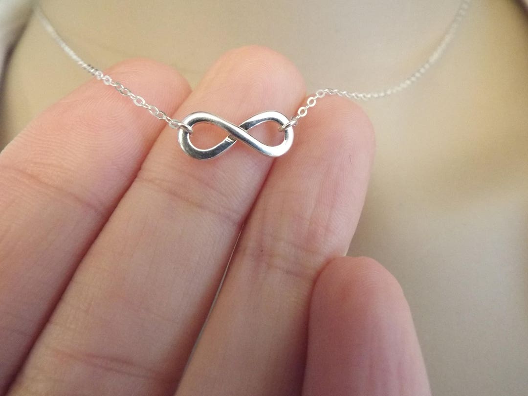 Silver Infinity Necklace Sterling Silver Infinity Symbol - Etsy