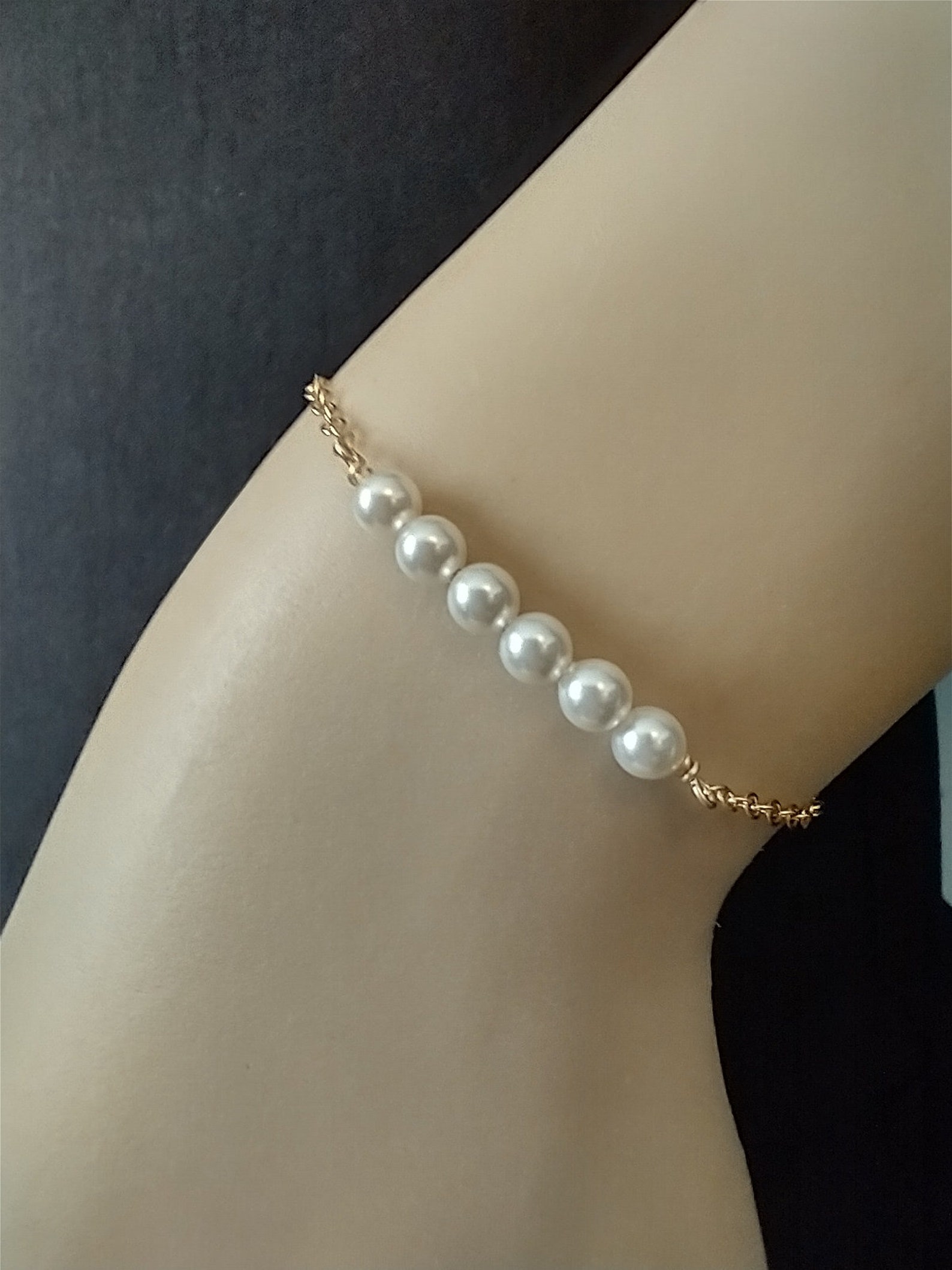 Gold Pearl Bracelet 14k Gold Filled Dainty Petite Pearls Gold - Etsy