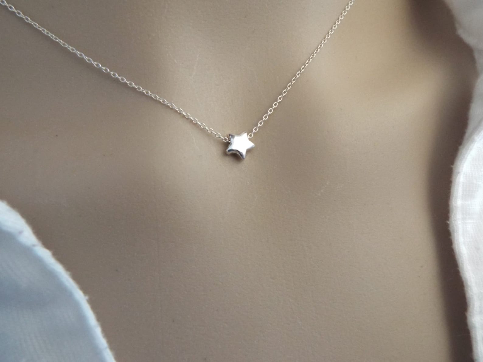 SALE Tiny Sterling Silver Star Necklace Silver Star Jewelry Dainty 925 ...