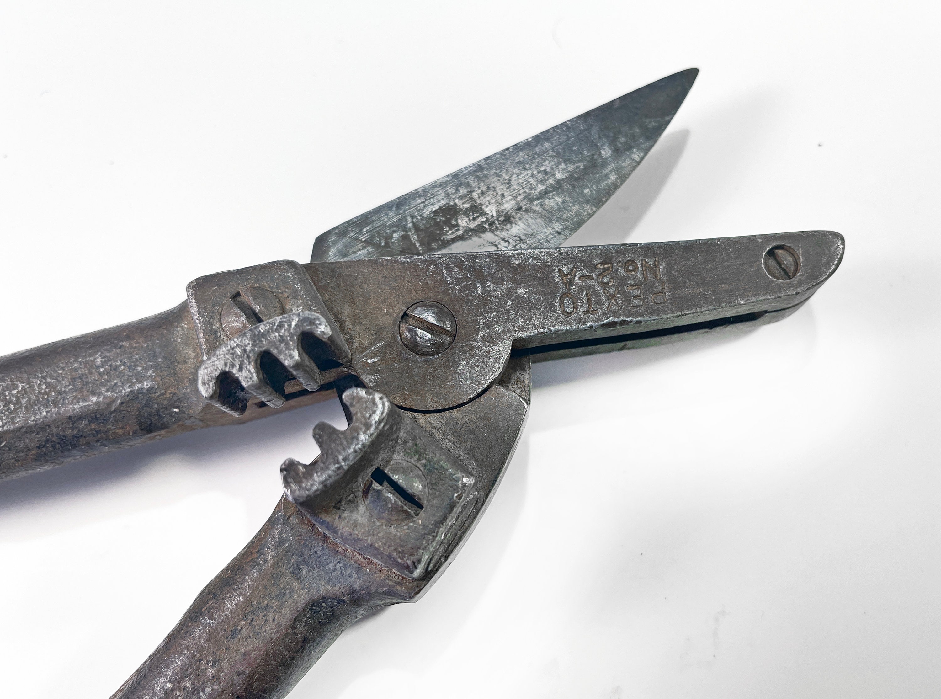 Antique Vintage 1920s PEXTO No 2-A Heavy Duty TIN Snips, Side KNIBBLE ...