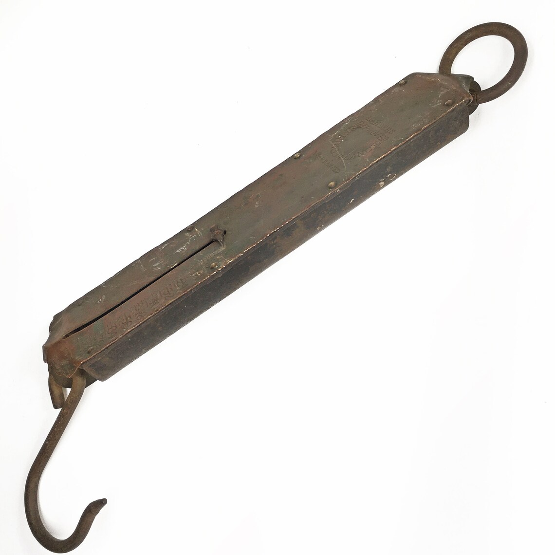 Vintage Antique LANDERS IMPROVED Spring Balance Warranted 80 LB. Large ...