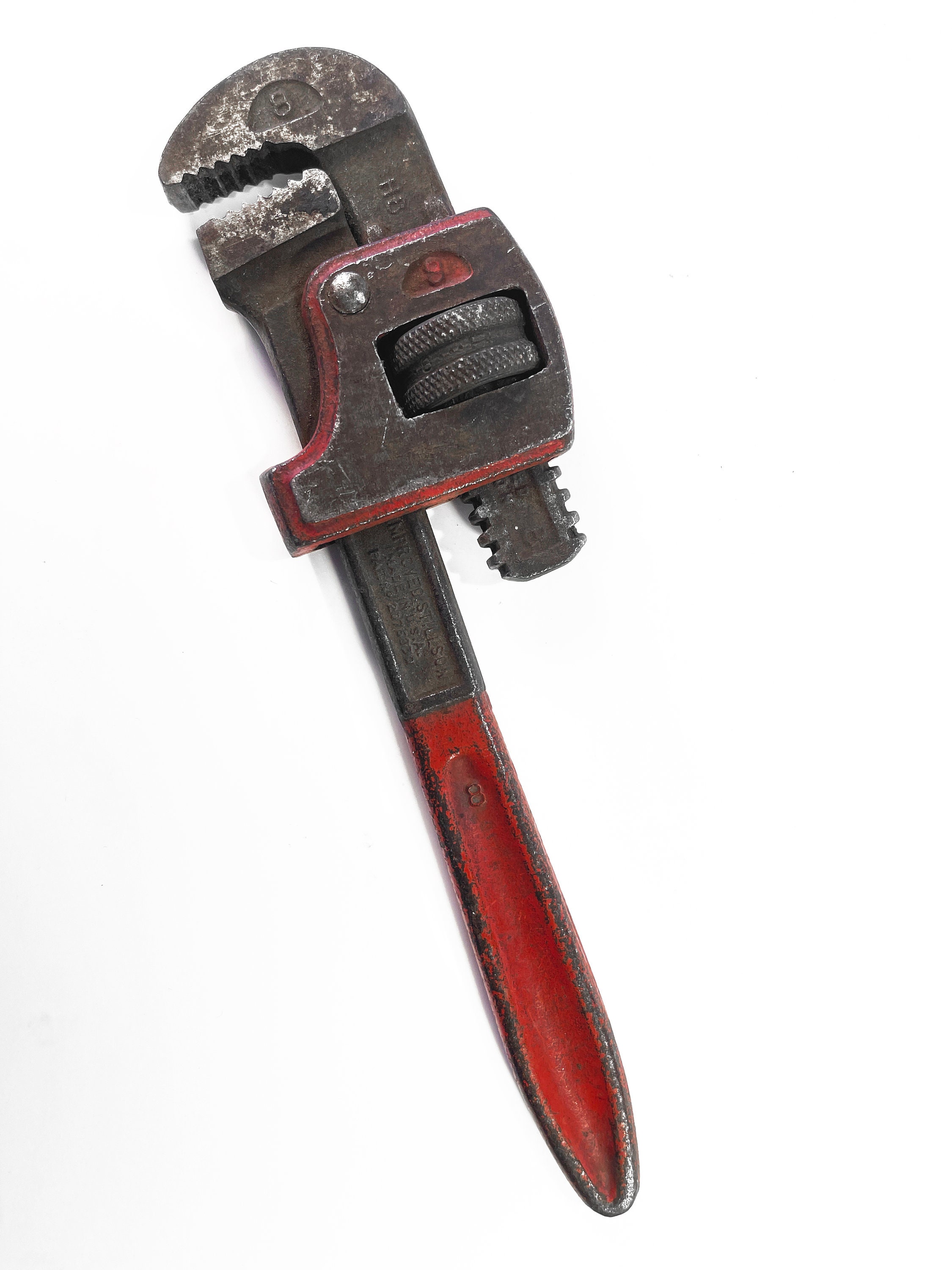 Vintage Rustic Old Antique Improved STILLSON 8 Pipe Plumbers Wrench ...