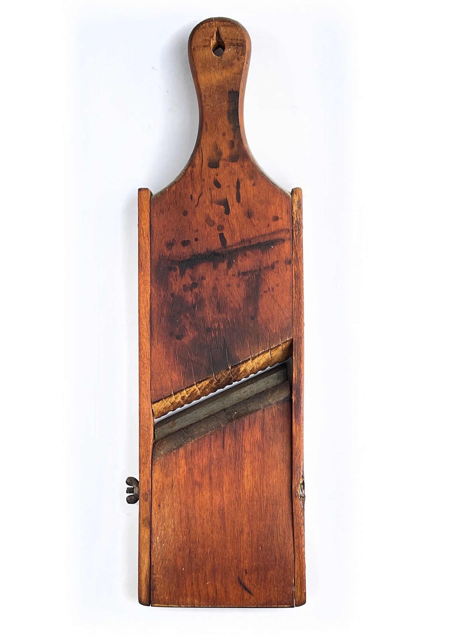 Antique Vintage 1800s Kraut Slaw Rustic Red Maple Wooden CUTTER ...