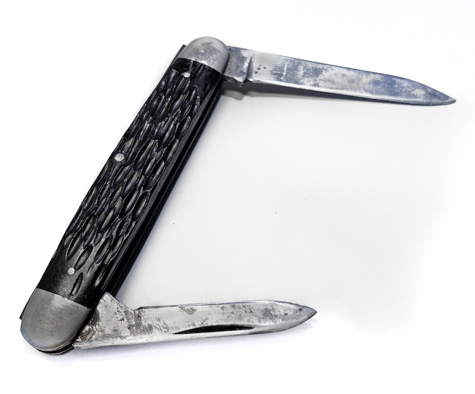 Antique Vintage KA-BAR Pocket Two Blades Knife. Made in USA (olean, New ...