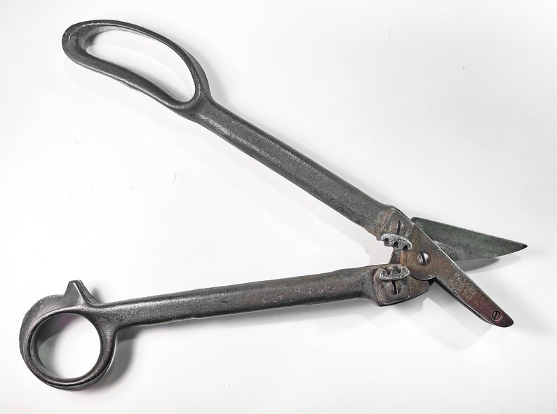 Antique Vintage 1920s PEXTO No 2-A Heavy Duty TIN Snips, Side KNIBBLE ...