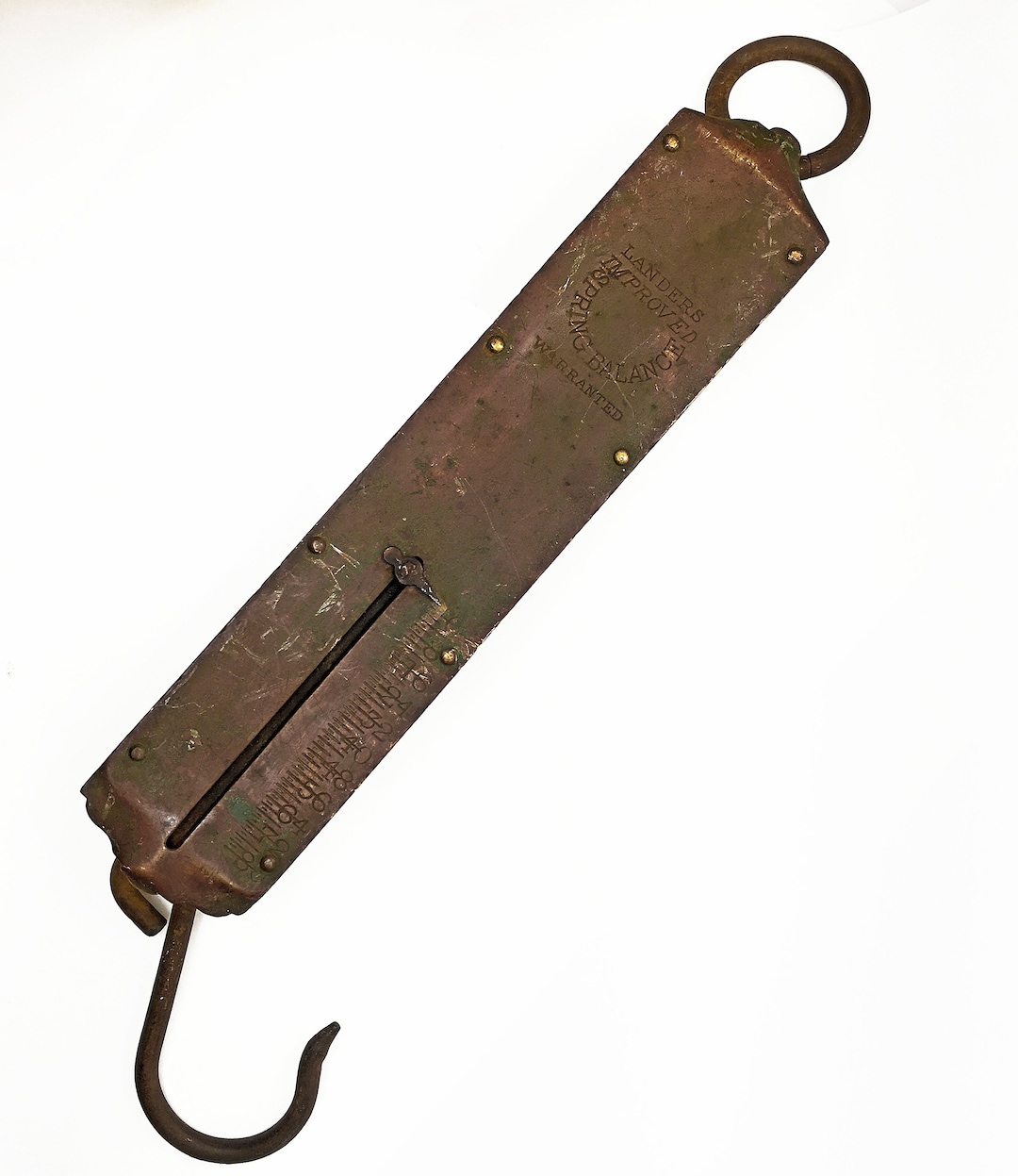Vintage Antique LANDERS IMPROVED Spring Balance Warranted 80 LB. Large ...