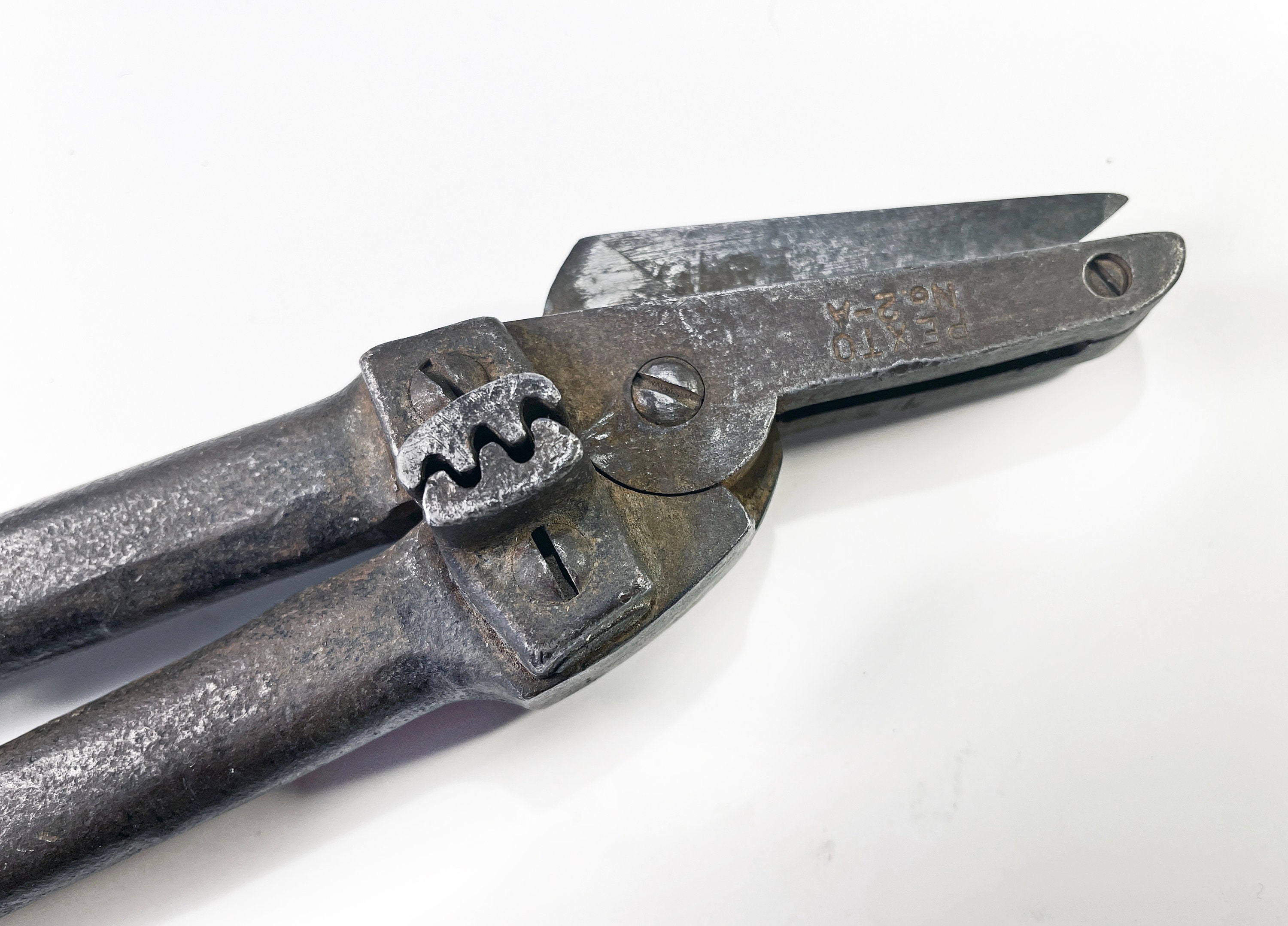 Antique Vintage 1920s PEXTO No 2-A Heavy Duty TIN Snips, Side KNIBBLE ...