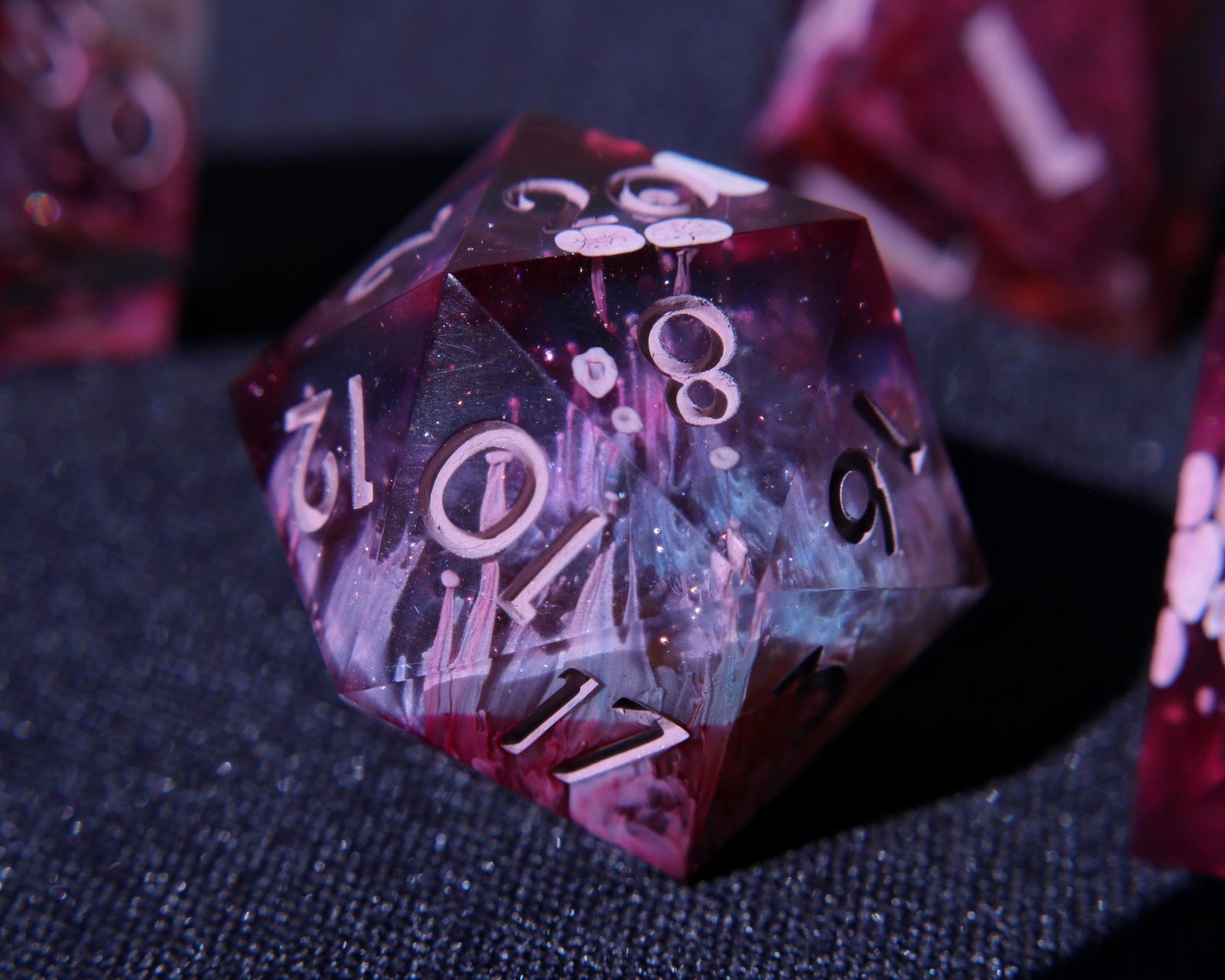 Chocolate Covered Deep Space | 8 Piece Advantage Sharp Edge Resin Dice ...
