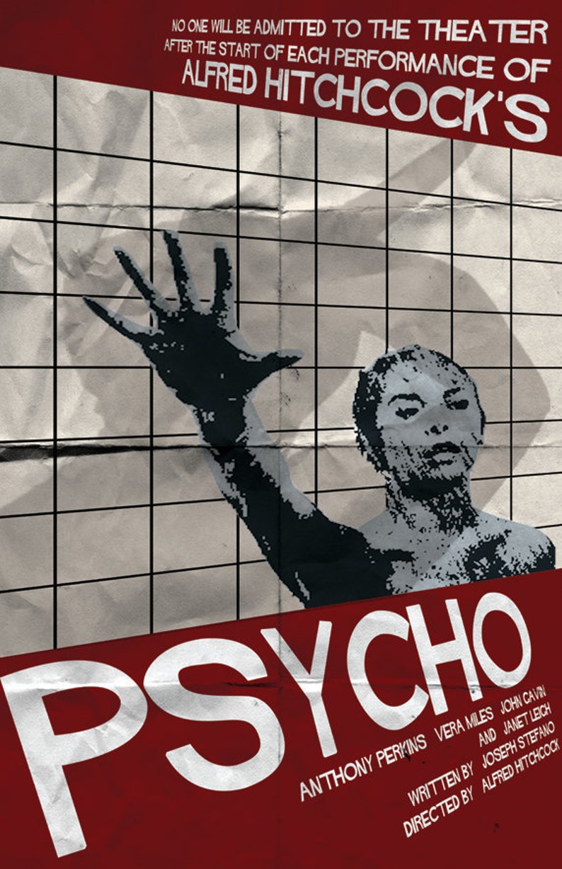 Psycho Film Poster - Etsy