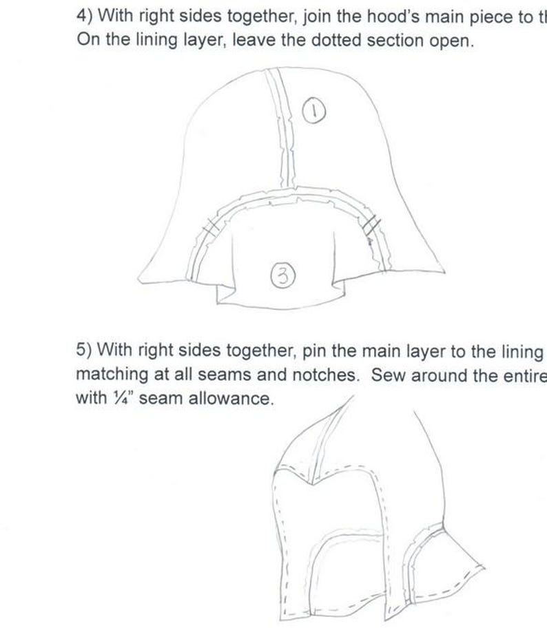 Ashitaka Cosplay Hood Sewing Pattern - Etsy
