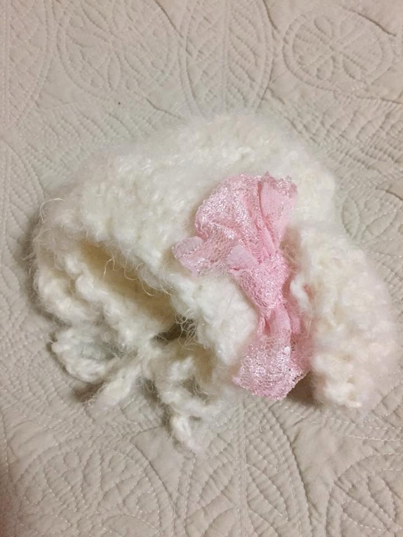 New Born Mohair Lamb Bonnet Photo Prop Knitted Lamb Bonnet | Etsy