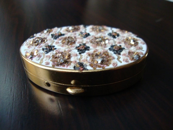 Vintage Pill Box Sparkly Stash Box Trinket Box Collectible - Etsy