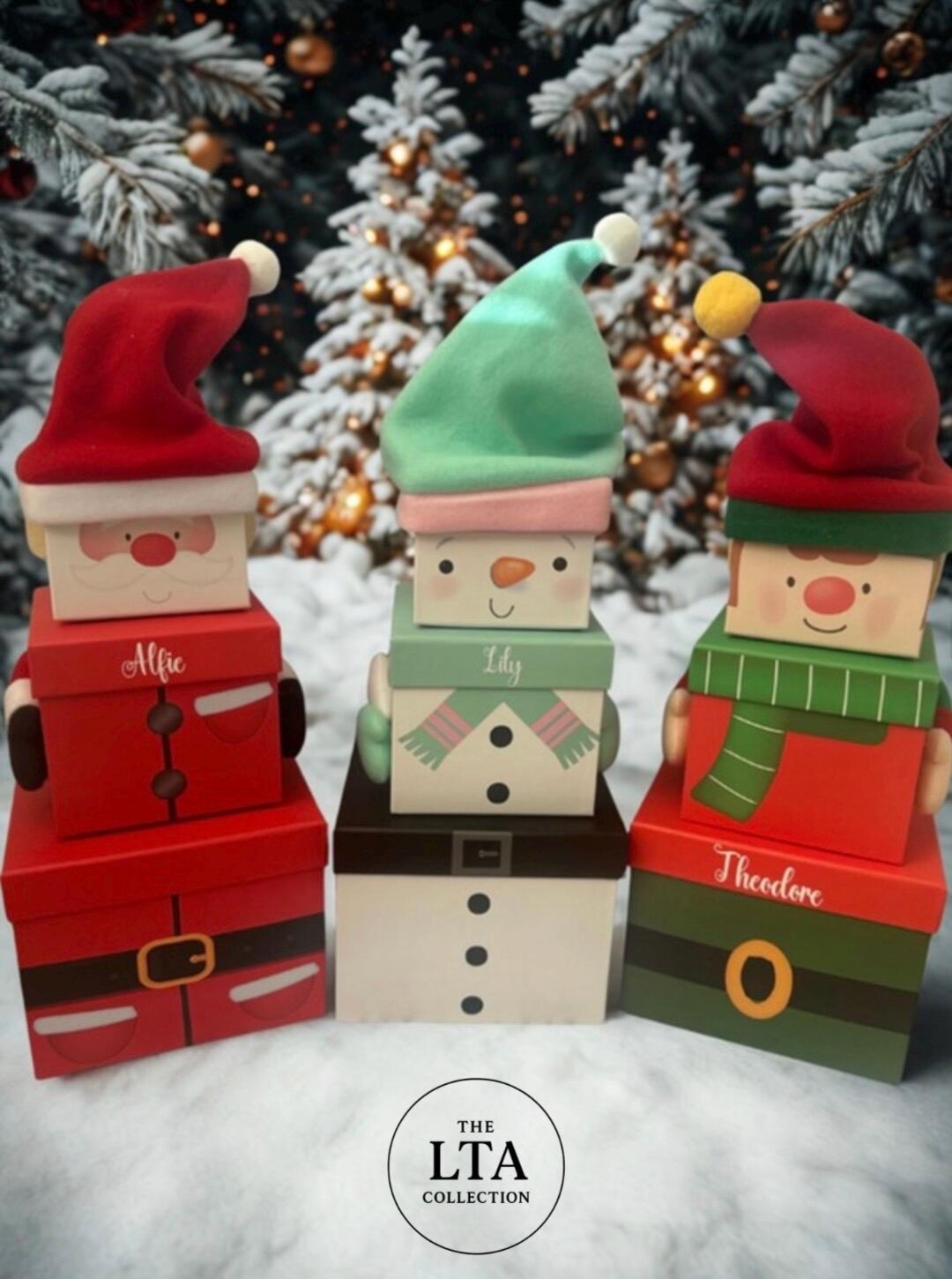 Personalised Christmas Plush Stacking Box (set of 3 Boxes) - Etsy