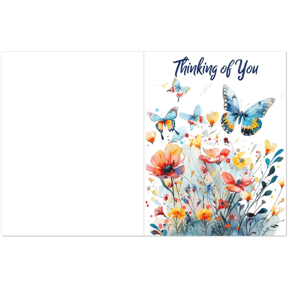 Thinking of You Note Cards With Butterfly & Floral Design (pack of 10 ...