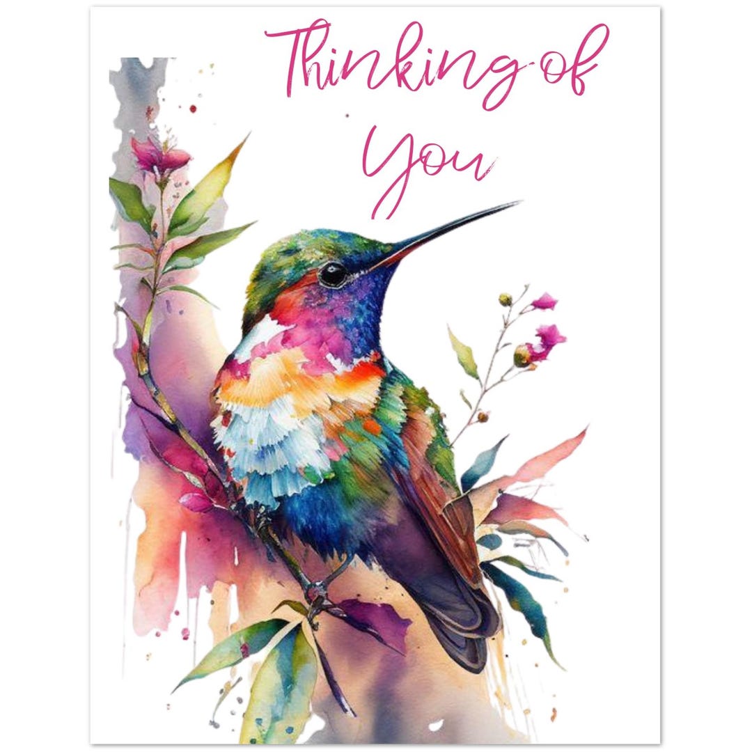 Thoughtful Thinking of You Blank Note Cards - Personalized Stationery ...